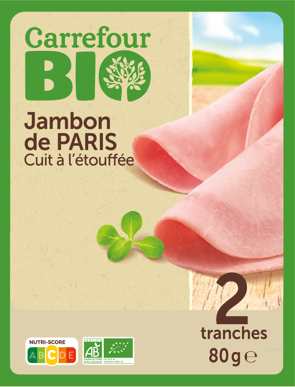 80G 2T JAMBON DE PARIS CRF BIO